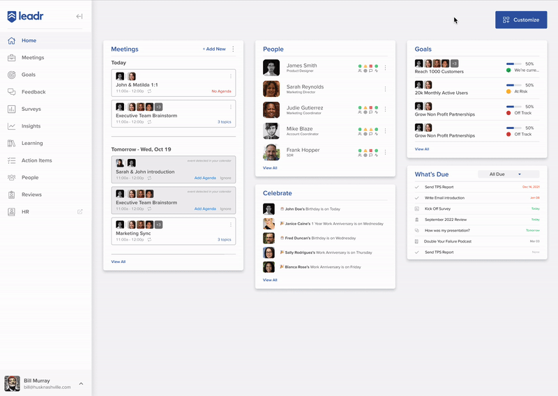 Personalize Your Leadr Dashboard with Home Customization